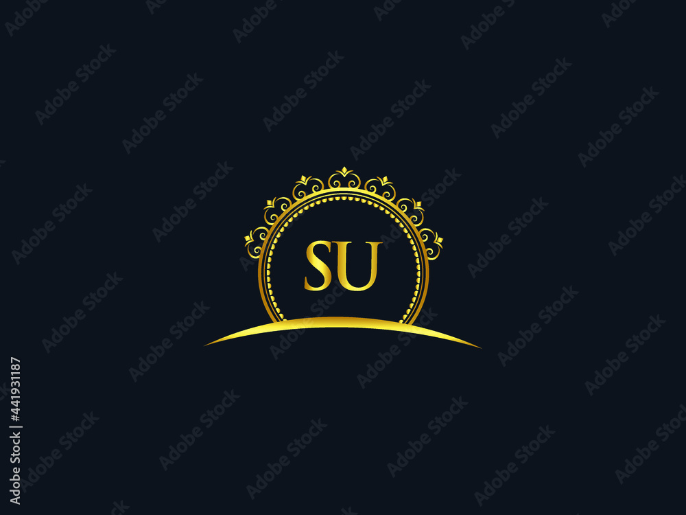 Vecteur Stock Letter SU Logo, luxury su logo icon vector for modern ...