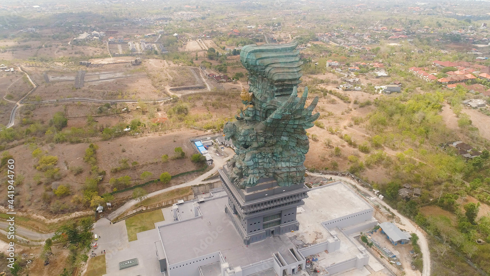 Aerial view statue hindu god garuda wisnu kencana Statue, Bali. Statue ...