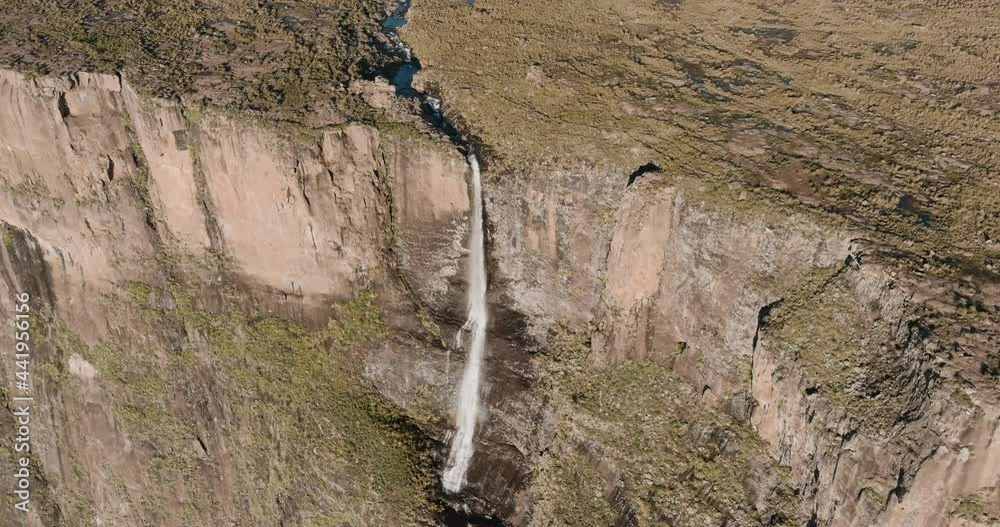 Spectacular,aerial view of the magnificent beautiful Tugela Falls ...