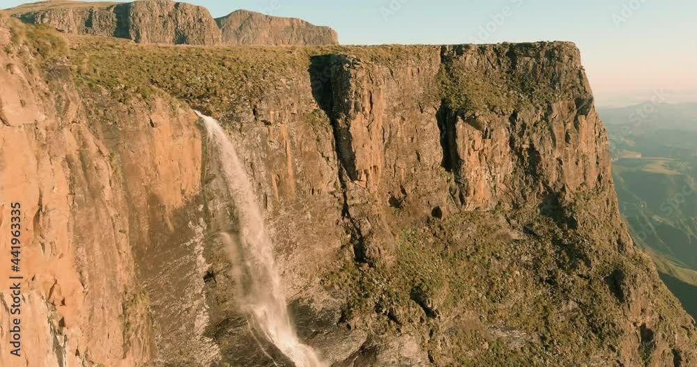 Spectacular,aerial view of the magnificent beautiful Tugela Falls ...