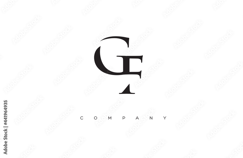 Initial GF logo design vector Stock Vector | Adobe Stock