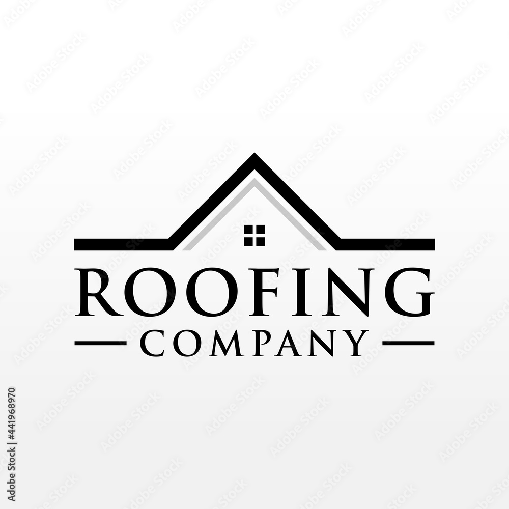 Real estate roof logo design inspiration Stock Vector | Adobe Stock