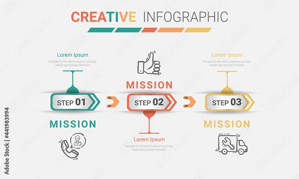 timeline vector, template design, infographic elements, 4 step ...