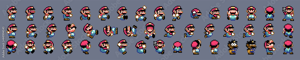 TASHKENT, UZBEKISTAN - NOVEMBER 22, 2020: Super Mario World pixelated ...