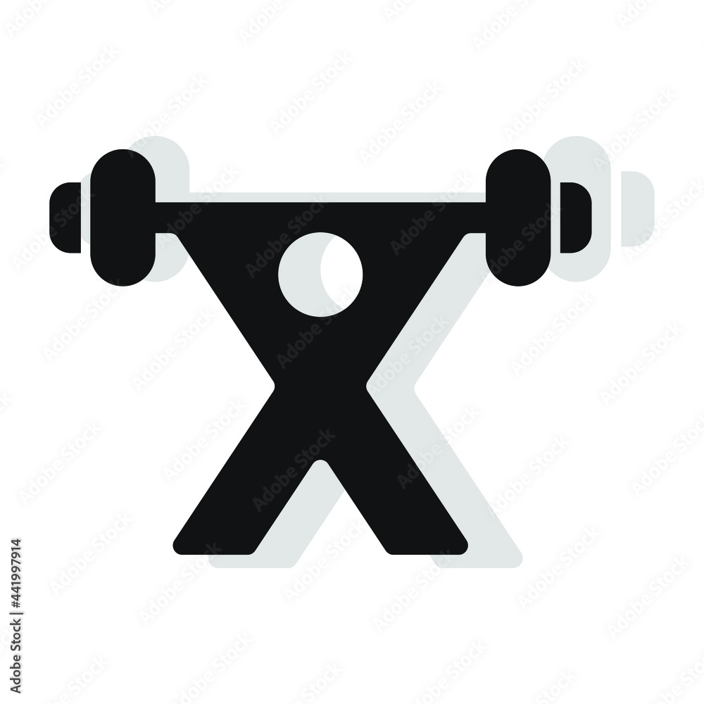 Gym fitness black and white vector flat illustration design.Gym vector ...