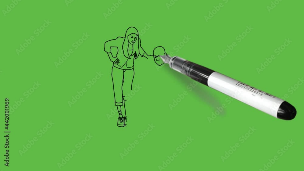 Drawing rewind function button in black and blue colour combination on ...