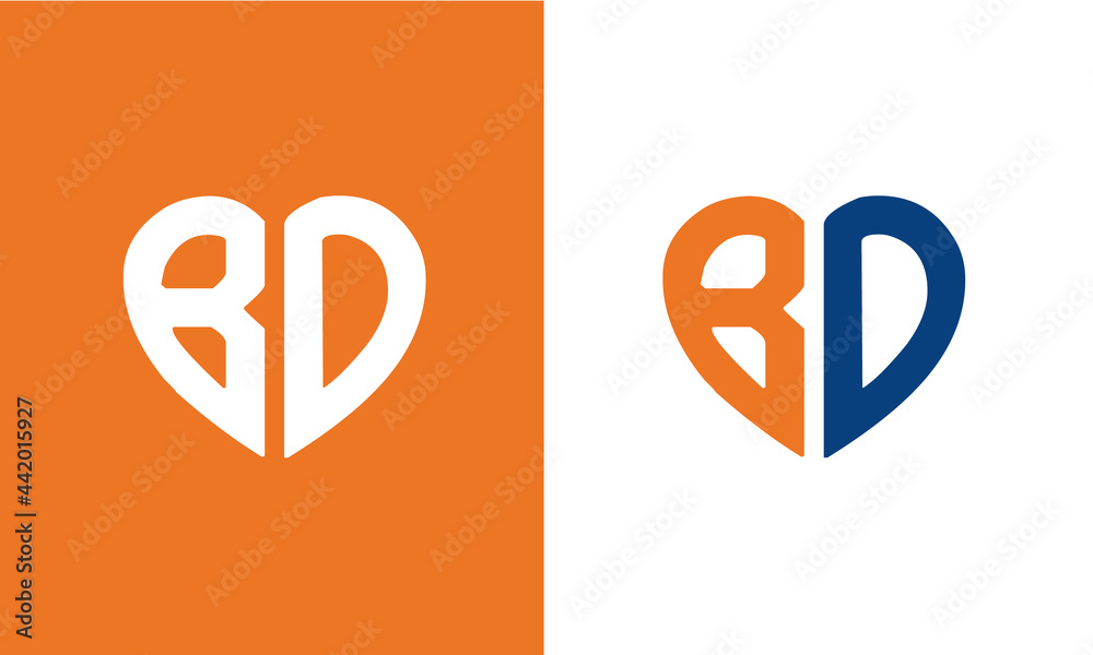 Monogram B and D letter mark logo design Luxury, simple, minimal and ...