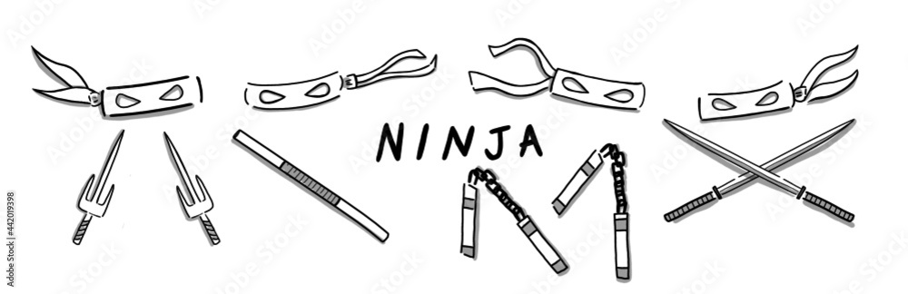 Japanese illustration. Hand drawn sketch. Japanese culture and history ...