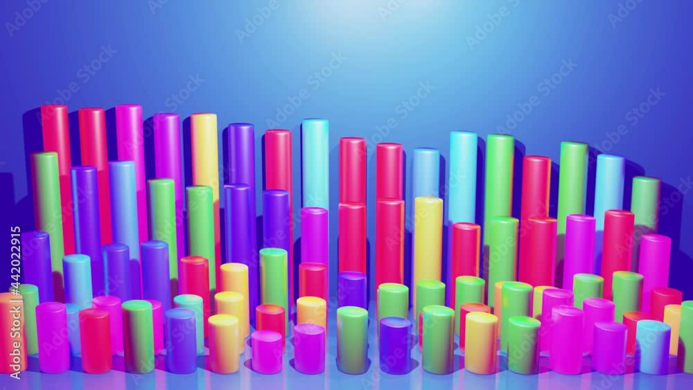 abstract infographics from multi-colored columns in rows, beautiful ...
