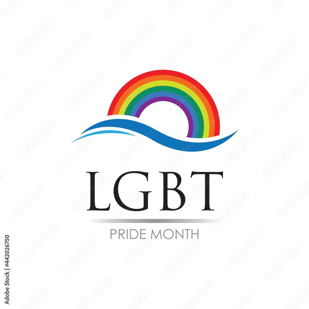 vector illustration of LGBT logo symbol template - vector Stock Vector ...