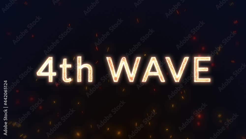 The fourth Wave with fire Particles - smooth modern and clean Title ...
