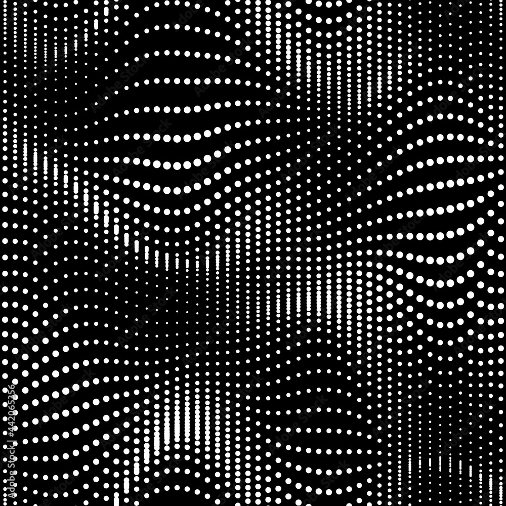 Seamless wavy array of dots pattern for print or digital use. High ...
