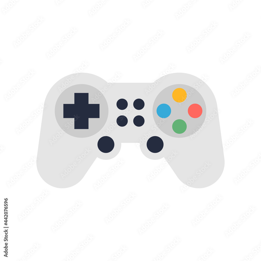 Game controller on white background Stock Vector | Adobe Stock