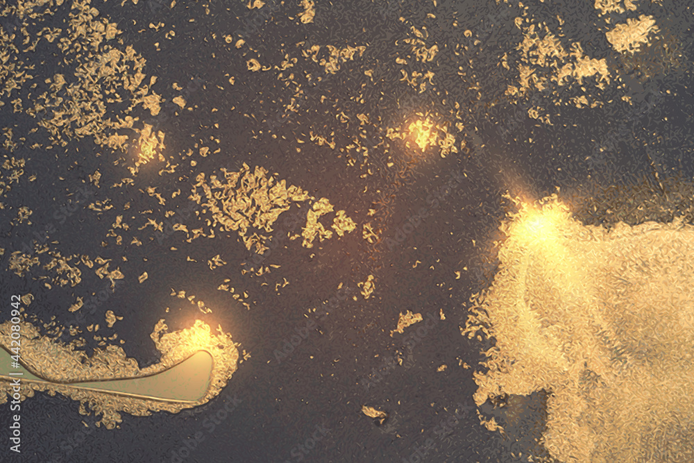 Shining gray and blue marble pattern with golden dust. Abstract vector ...