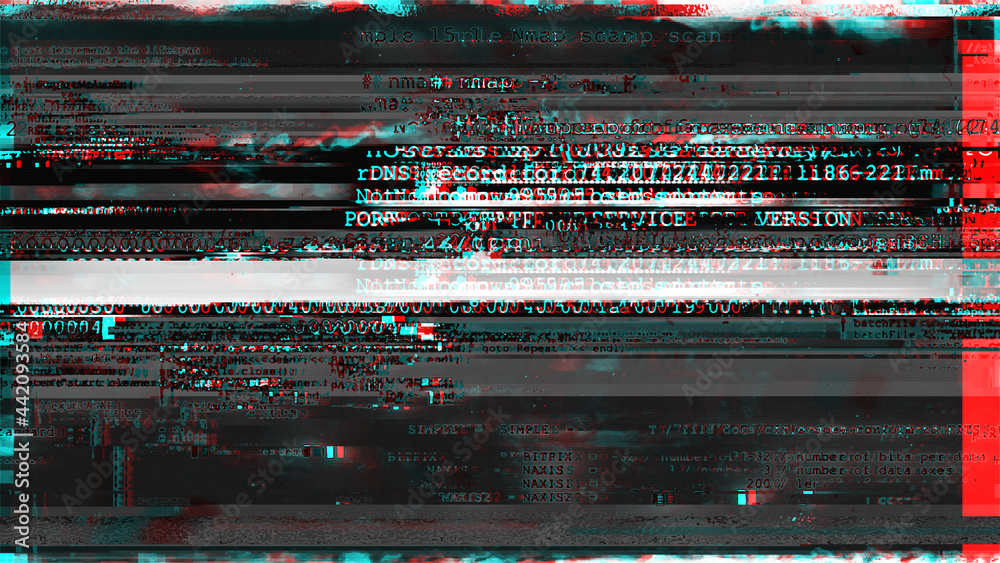 Technology glitch background, cgi for tech malfunction and failure ...
