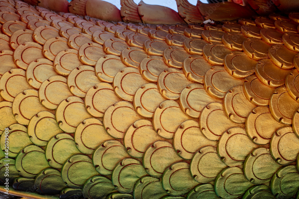 close-up Thai pattern the king of naga or serpent statue Stock Photo ...