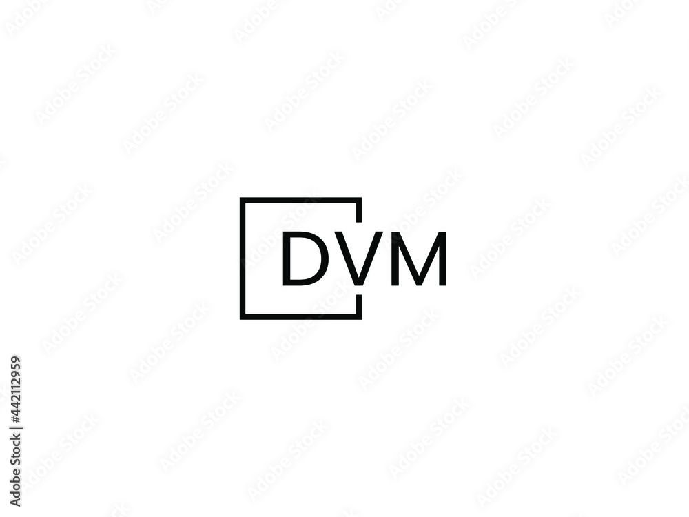 DVM Letter Initial Logo Design Vector Illustration Stock Vector | Adobe ...