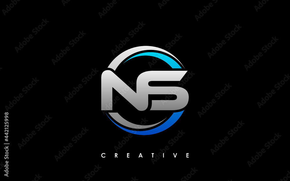 NS Letter Initial Logo Design Template Vector Illustration Stock Vector ...