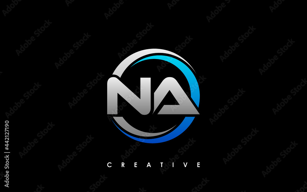 NA Letter Initial Logo Design Template Vector Illustration Stock Vector ...