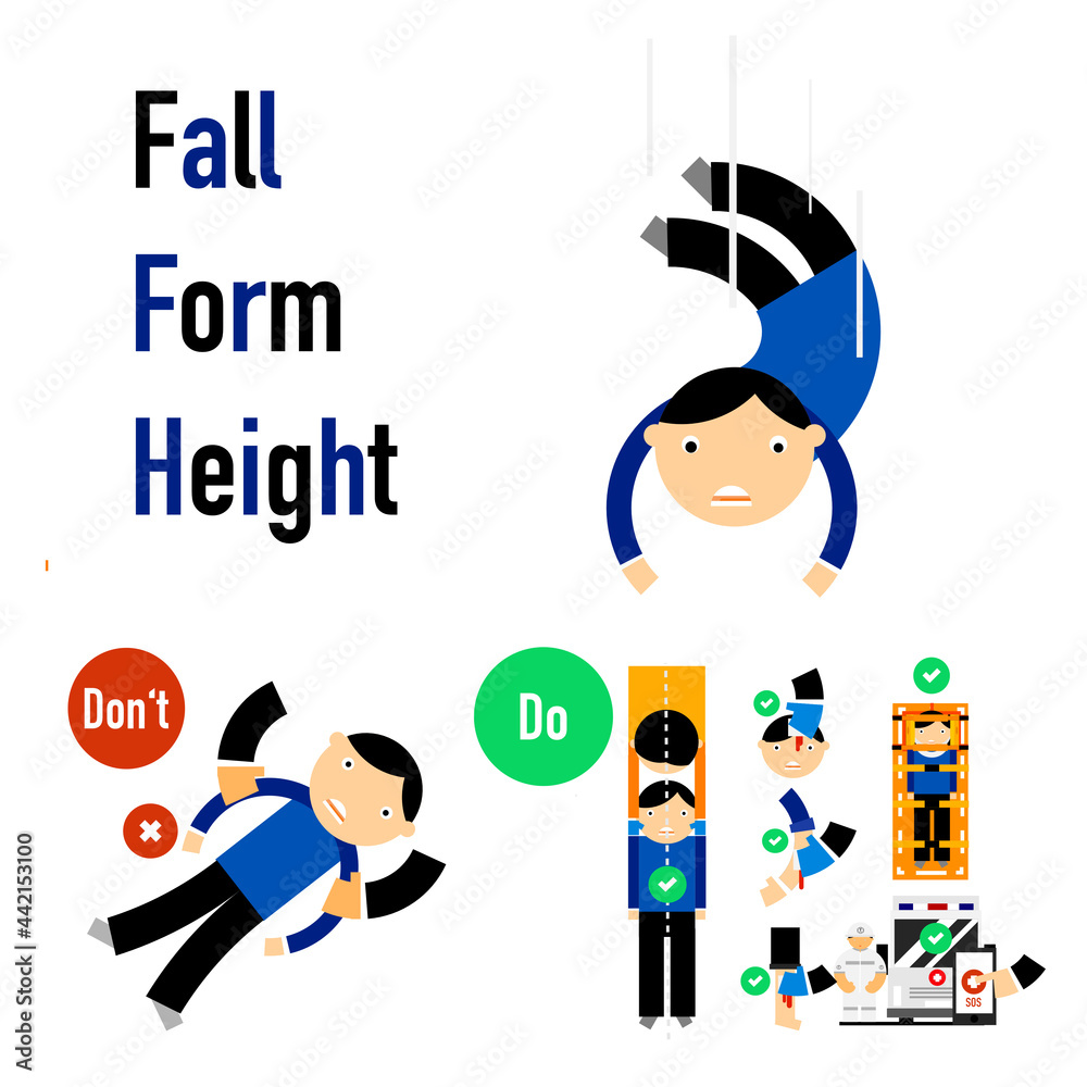 cartoon of fall form high injured. Stock Vector | Adobe Stock
