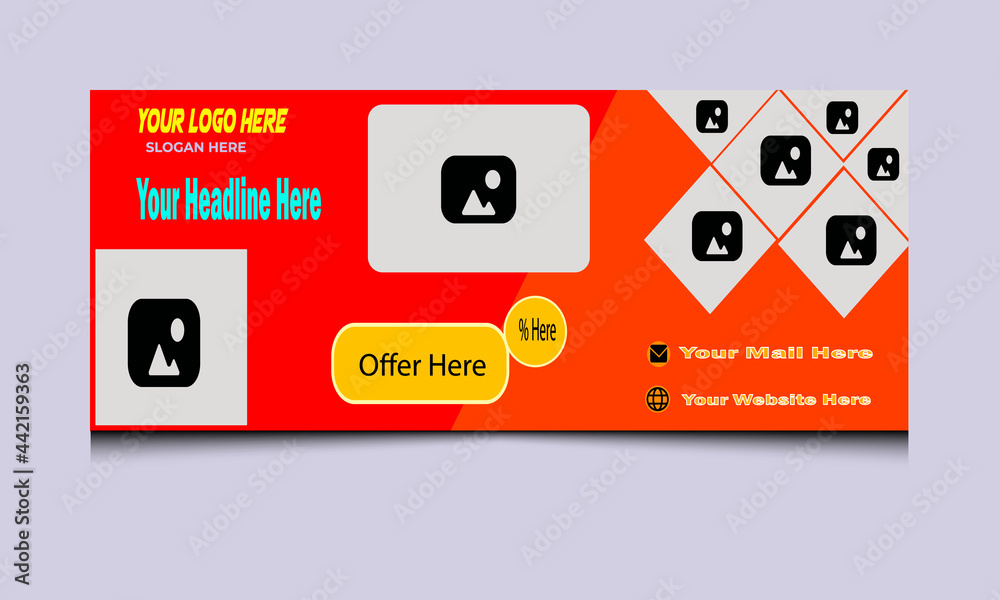 templete banner and cover design for social media,vector design ...