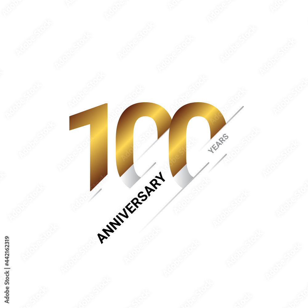 100 year anniversary celebration template design. Vector illustration ...