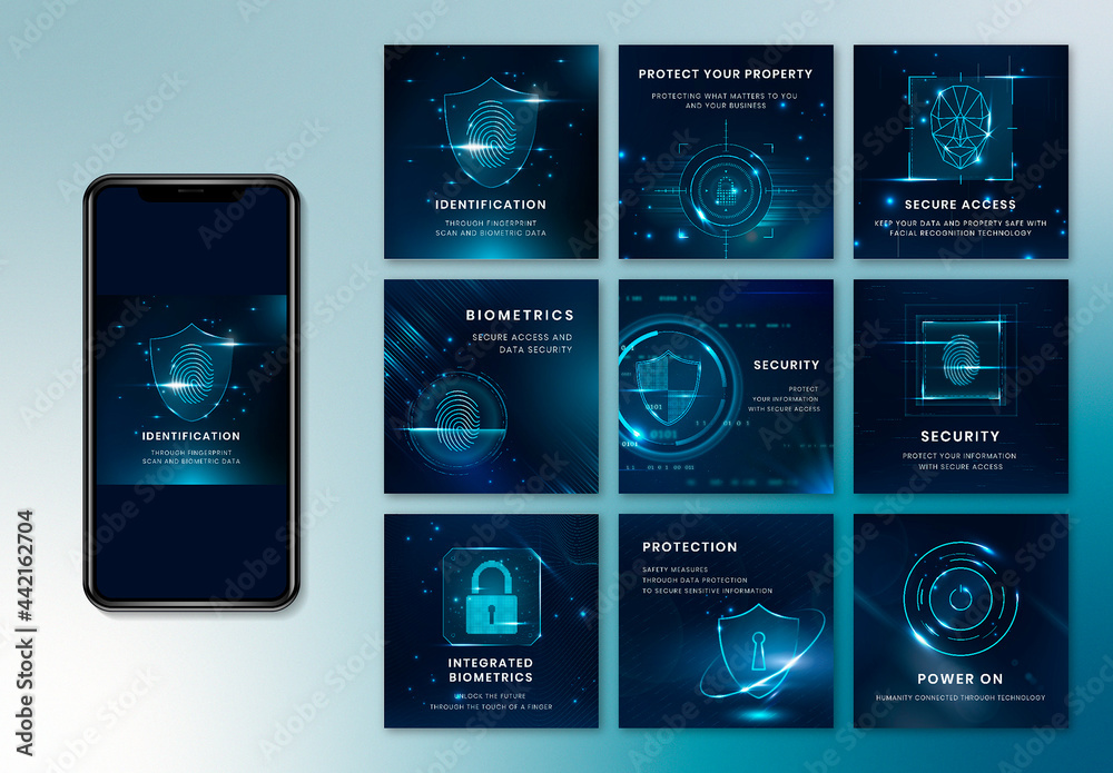 Smart Technology Layout Set Stock Template | Adobe Stock
