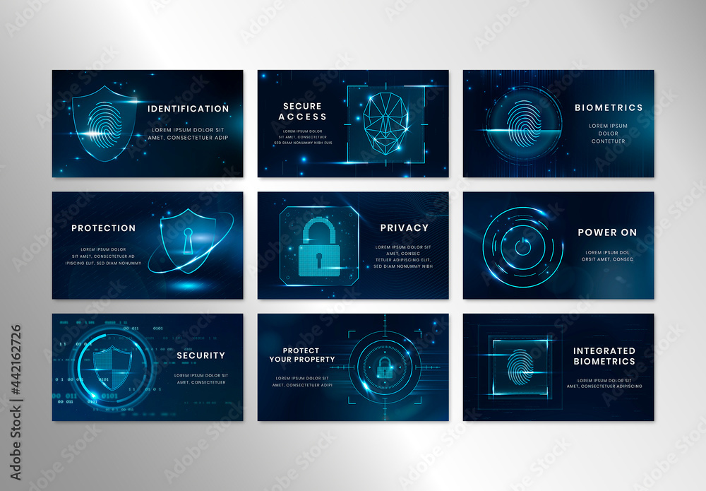 Security Technology Layout Set Stock Template | Adobe Stock