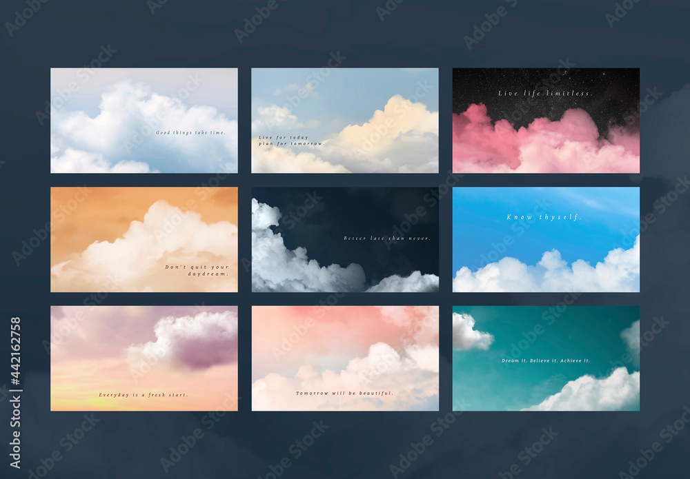 Sky and Clouds Banner Layour Stock Template | Adobe Stock