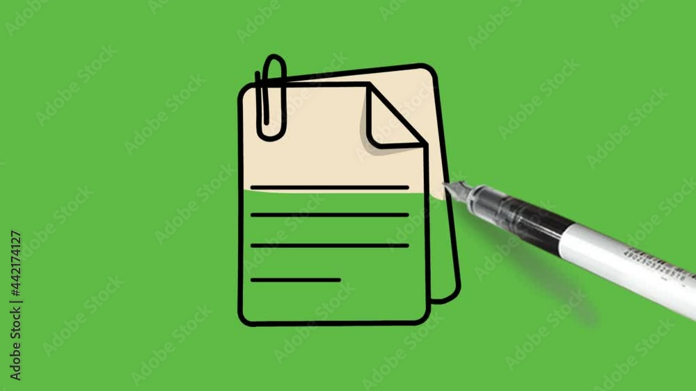 Drawing multiple file with attachment in black, light brown and light ...