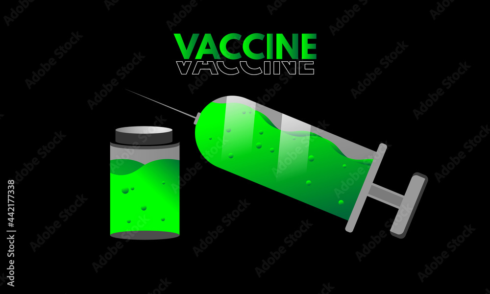 Vaccine object flat vector graphic illustration, suitable for health ...