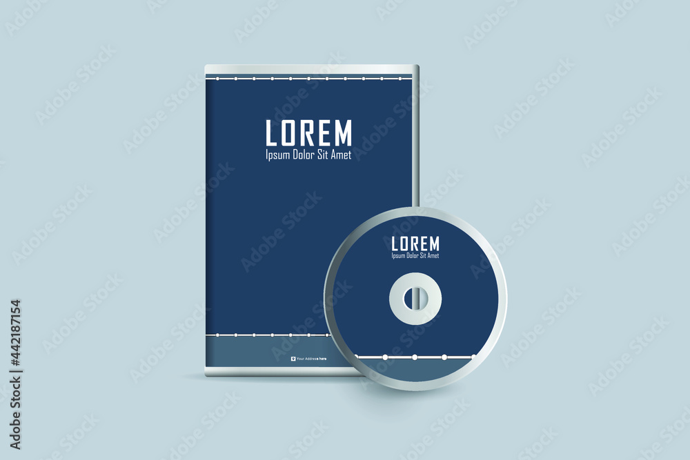 Vetor de Stylized DVD Cover design template. Luxury, Modern, Elegant ...