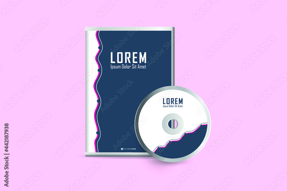 Stylized DVD Cover design template. Luxury, Modern, Elegant ...