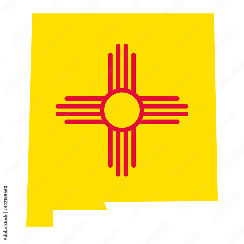Zia symbol new mexico state shape icon. Clipart image isolated on white ...