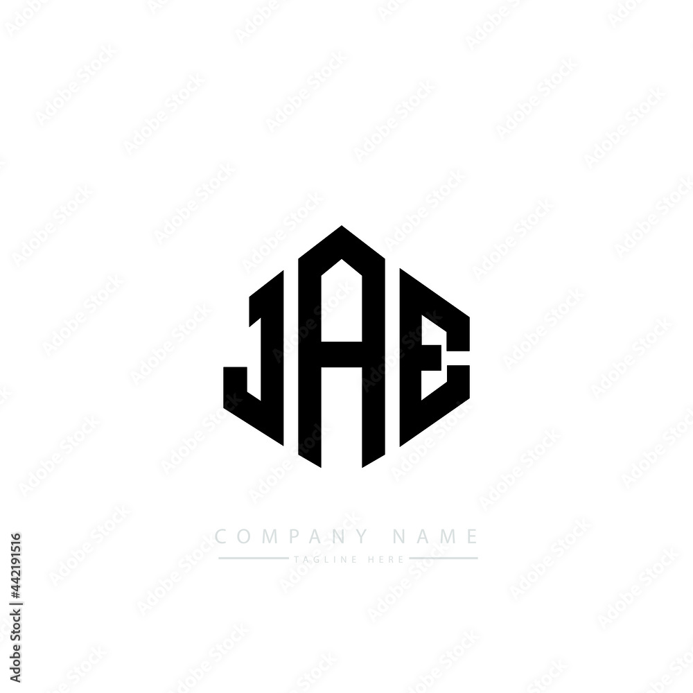 JAE letter logo design with polygon shape. JAE polygon logo monogram ...