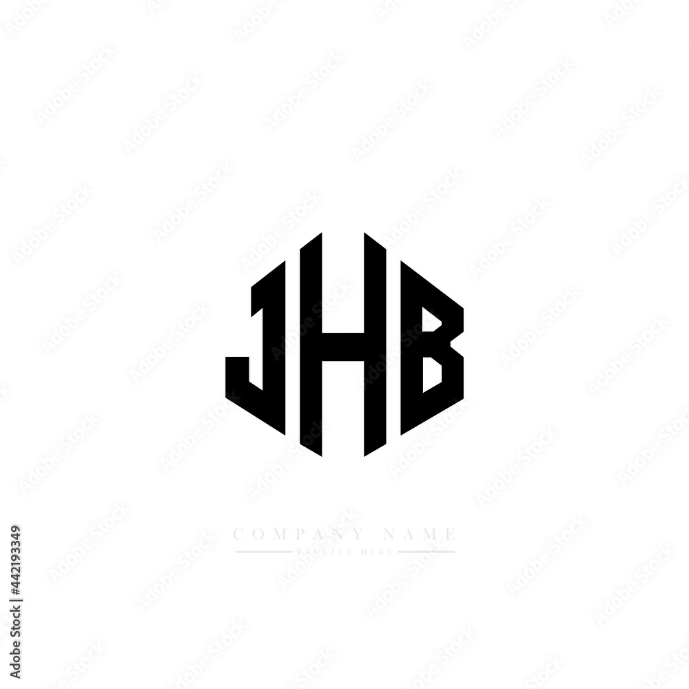 JHB letter logo design with polygon shape. JHB polygon logo monogram ...