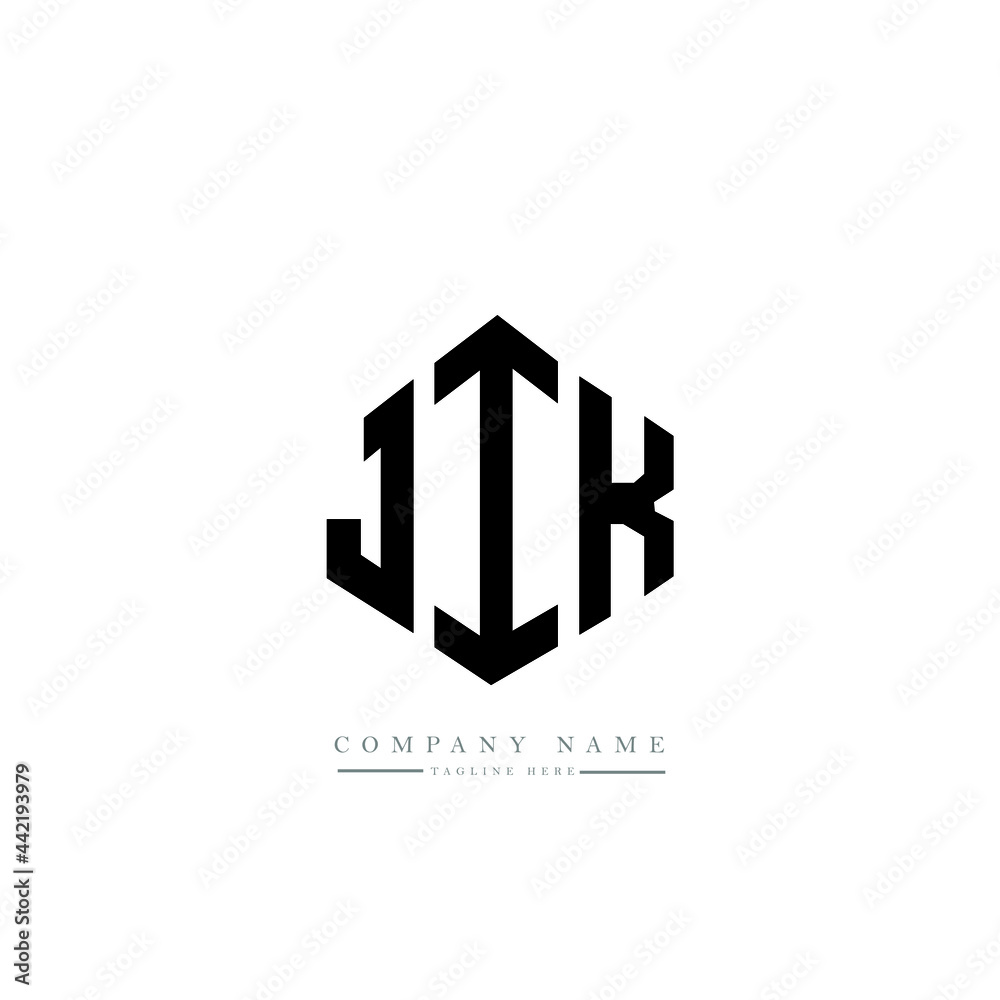 JIK letter logo design with polygon shape. JIK polygon logo monogram ...