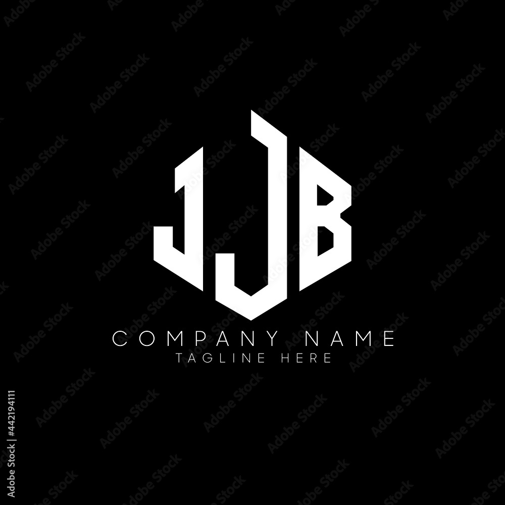 JJB letter logo design with polygon shape. JJB polygon logo monogram ...