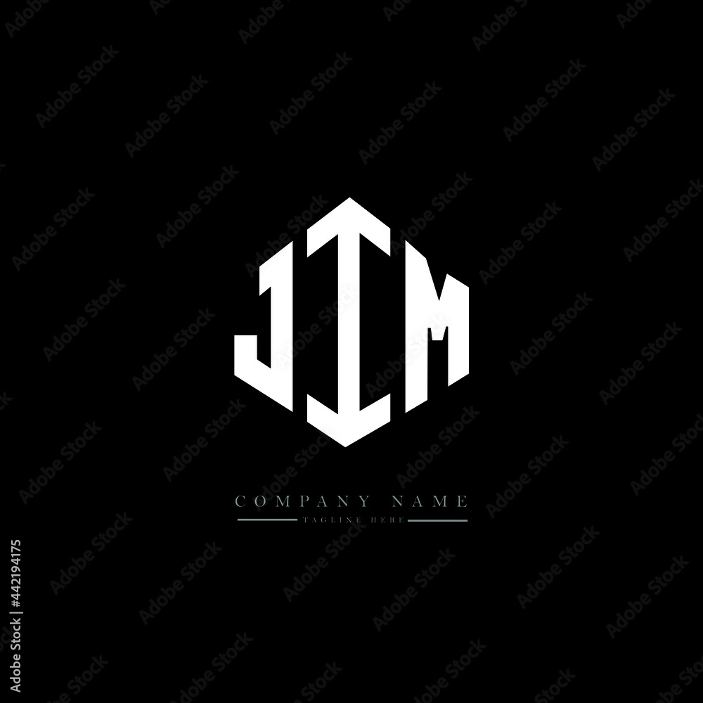 JIM letter logo design with polygon shape. JIM polygon logo monogram ...