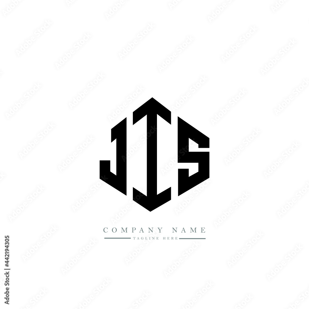 JIS letter logo design with polygon shape. JIS polygon logo monogram ...