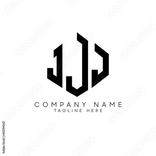 JJJ letter logo design with polygon shape. JJJ polygon logo monogram ...