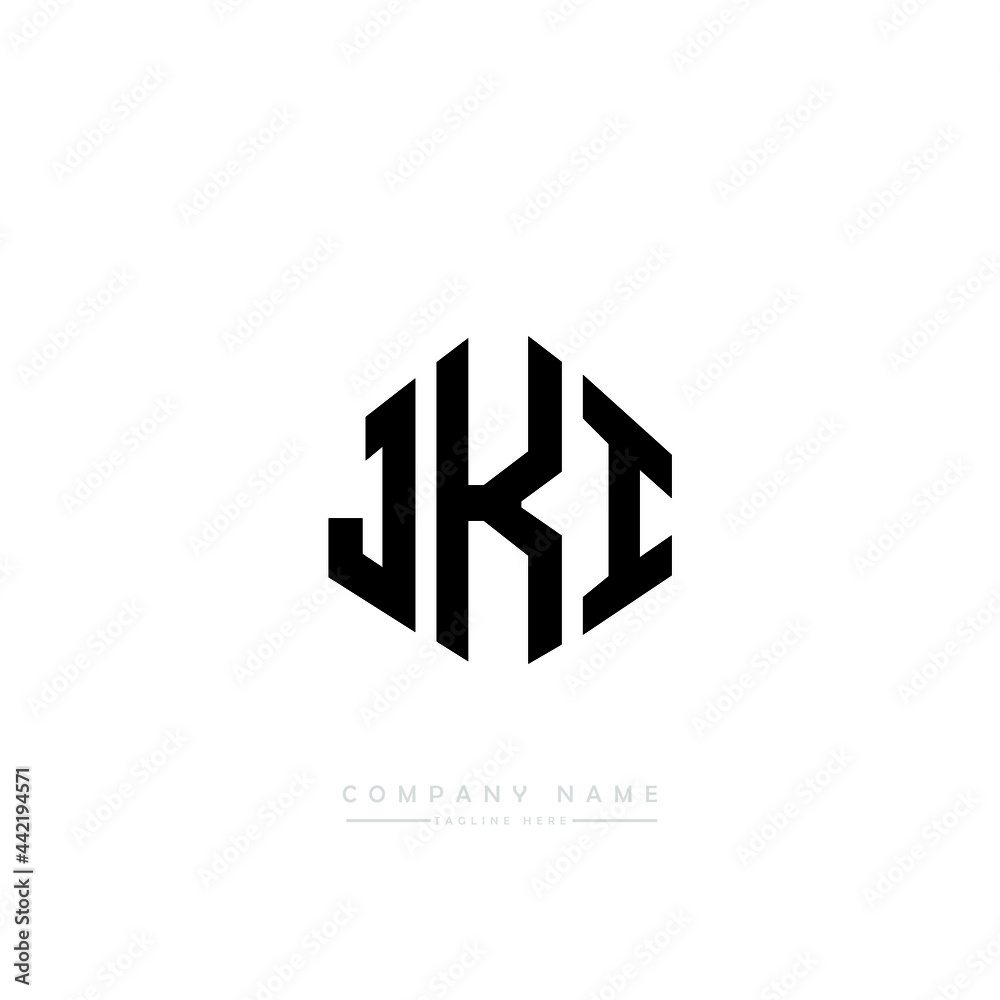 JKI letter logo design with polygon shape. JKI polygon logo monogram ...