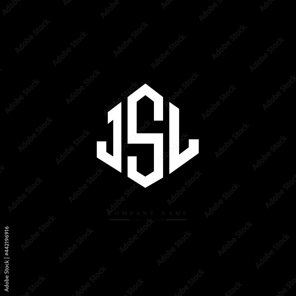 JSL letter logo design with polygon shape. JSL polygon logo monogram ...