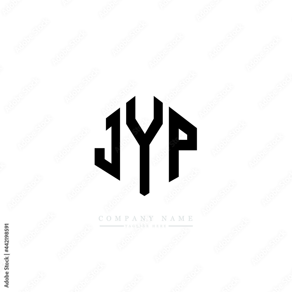 JYP letter logo design with polygon shape. JYP polygon logo monogram ...