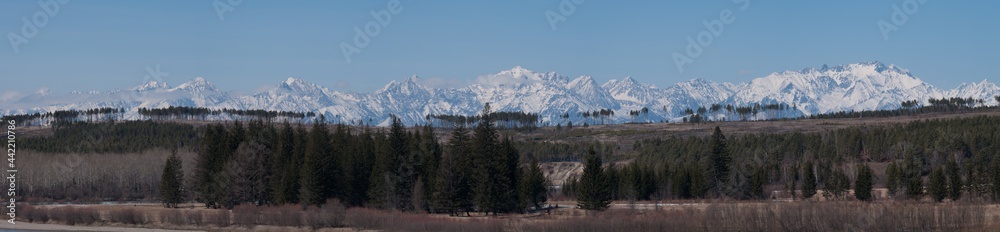 extremely high resolution picture of landscape of snow covered ...