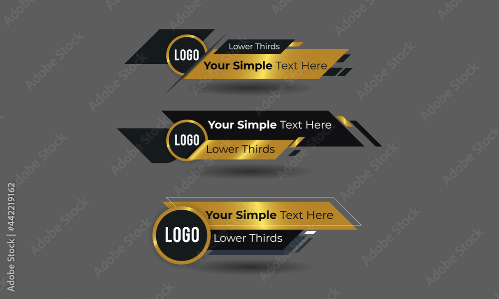 Vetor de Lower thirds design template Vector illustration do Stock ...