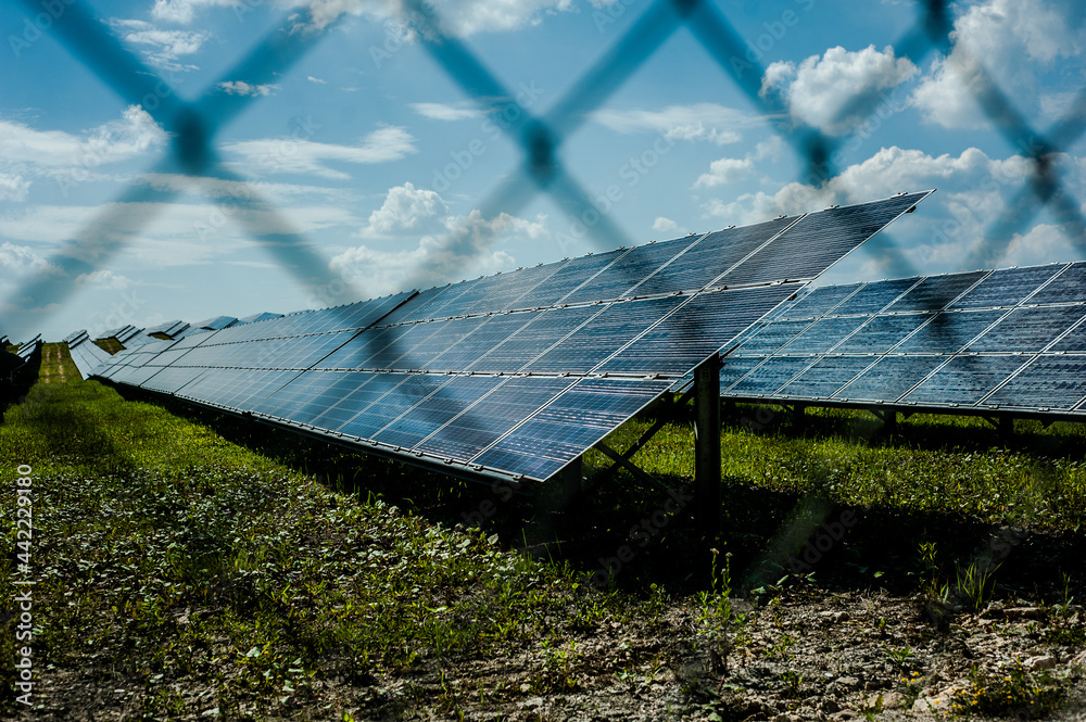 Photovoltaic power station, also known as a solar park, solar farm, or ...