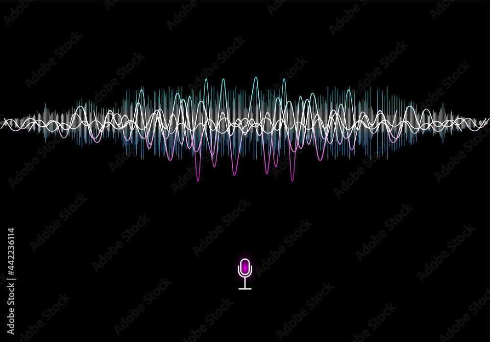 Futuristic sound wave concept. Futuristic Frequency audio waveform and ...