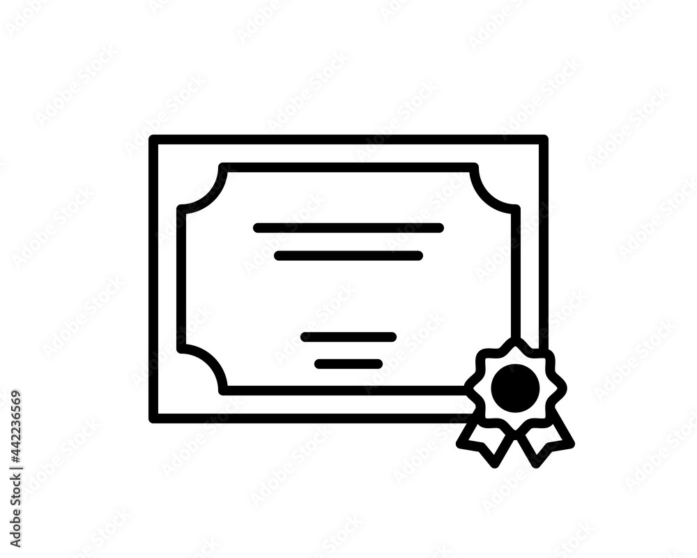 Sertificate icon vector illustration logo template for many purpose ...