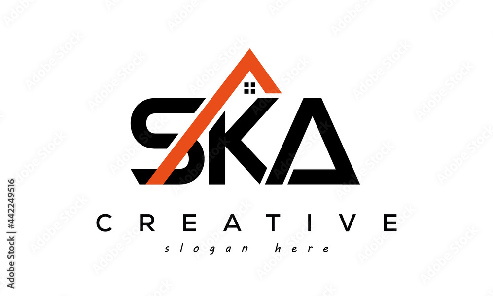 initial SKA letters real estate construction logo vector Stock Vector ...